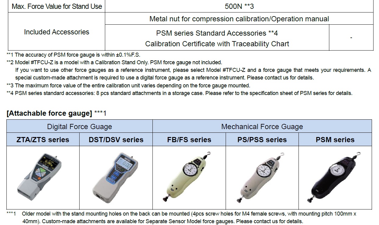 Ichiban Precision Sdn Bhd - Imada - Imada Tabletop Force Gauge Calibration Unit TFCU series